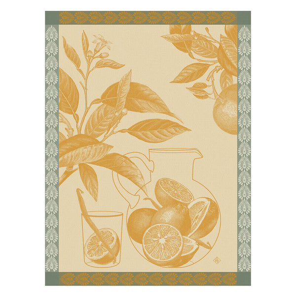 Le JACQUARD FRANCAIS Eaux d'agrumes Orange Tea Towel - Yvonne Estelle's