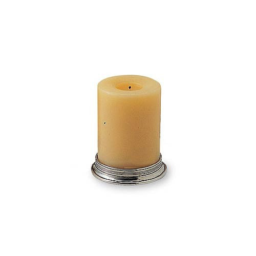 MATCH PEWTER 3-inch Pillar Candle Base | Pewter - Yvonne Estelle's