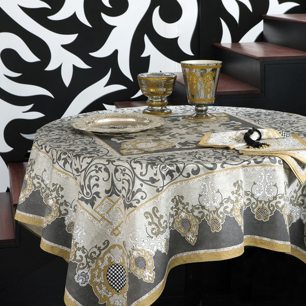 BEAUVILLE Adagio Grey Table Linens - Yvonne Estelle's