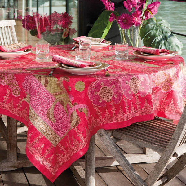 BEAUVILLE Rialto Fuchsia Table Linens - Yvonne Estelle's