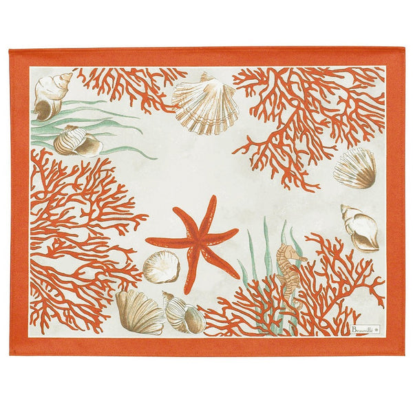 BEAUVILLE Coral Red Table Linens - Yvonne Estelle's