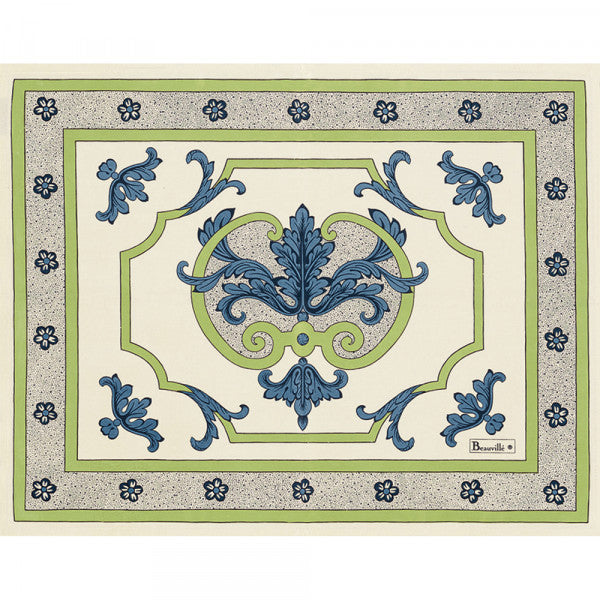 BEAUVILLE Trianon Blue Table Linens - Yvonne Estelle's